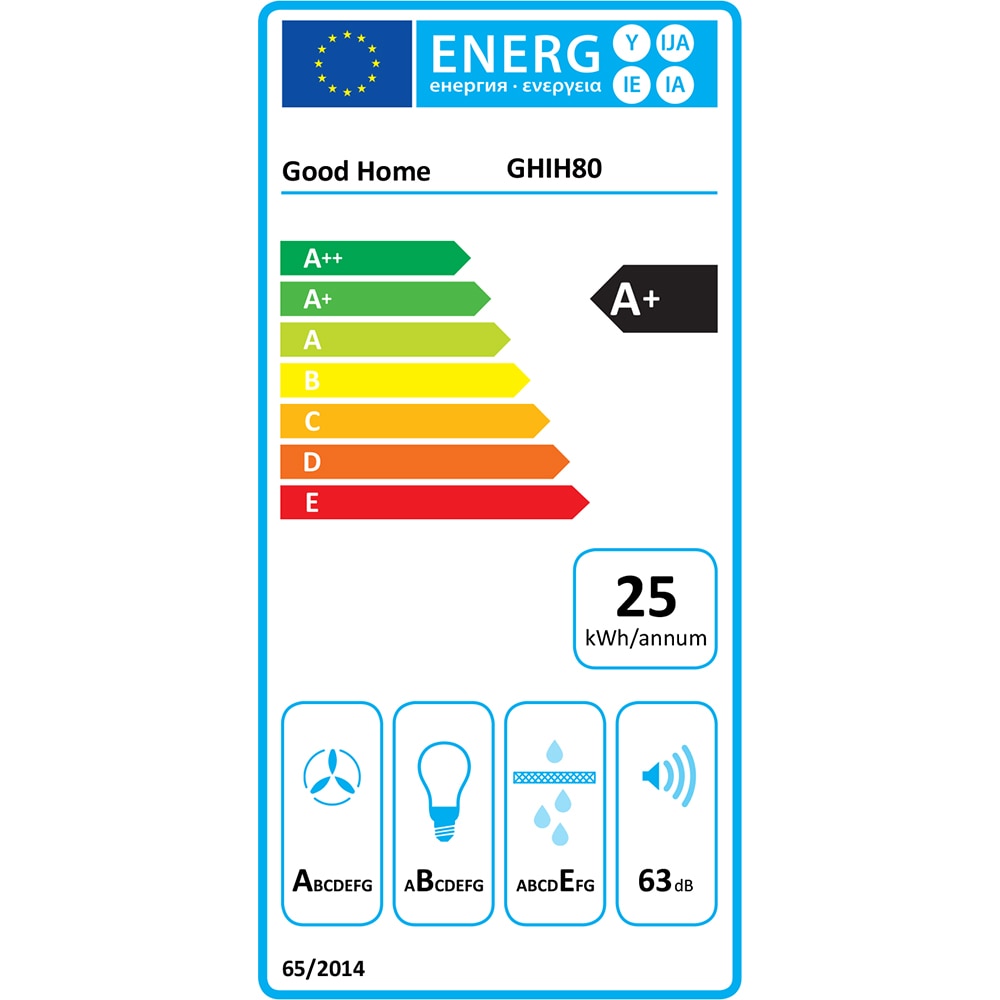 Hota incorporabila GOODHOME Bamia GHIH80, 1 motor, 765 m3/h, L 80 cm ...