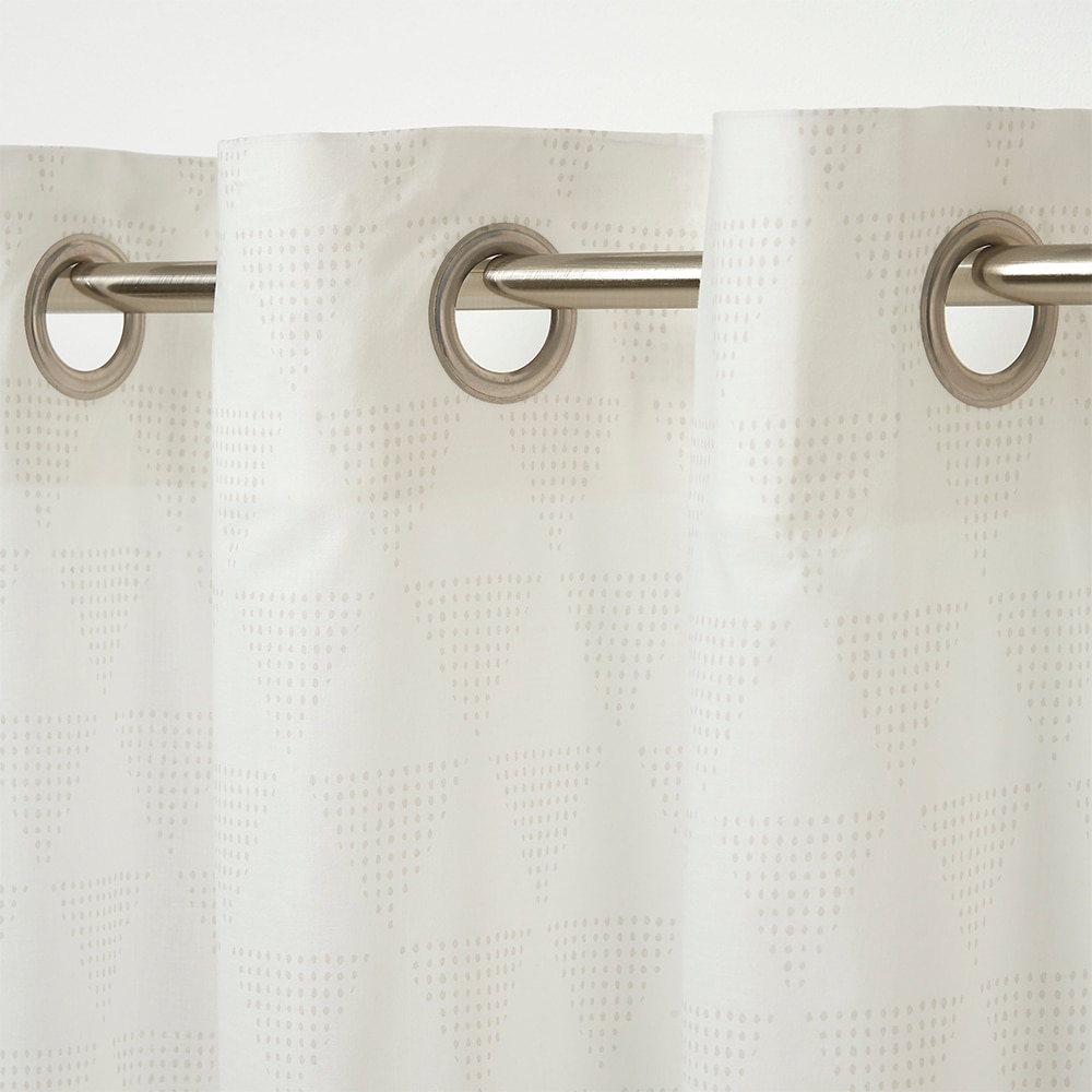 Perdea GOODHOME Bakau, bumbac, 140 x 260 cm, alb