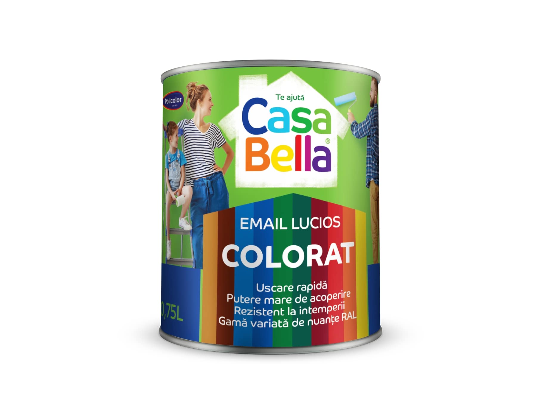 Email, interior/exterior, culoare verde, 0.75 L Policolor Casabella
