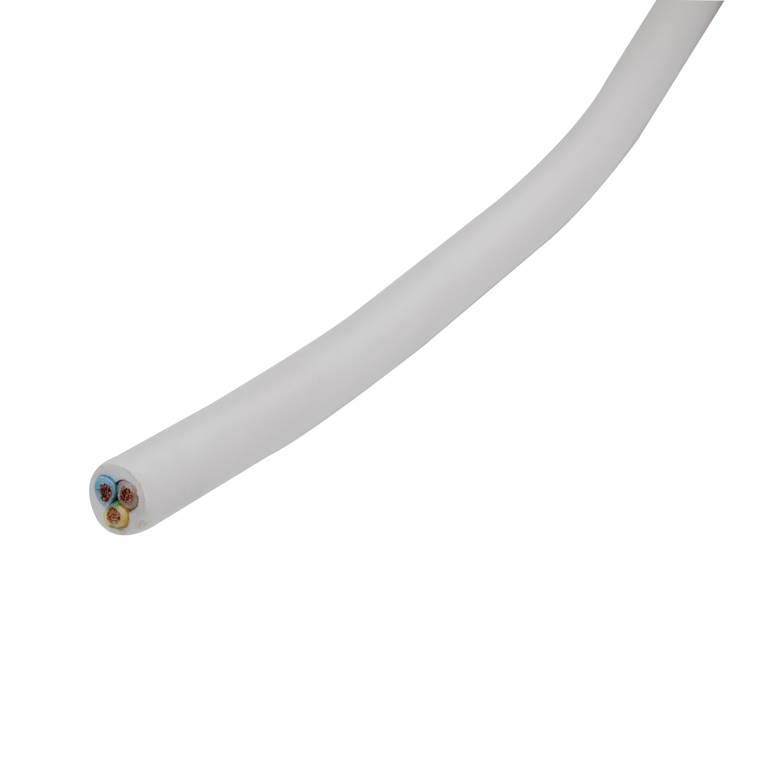 Cablu electric MYYM, 3 x 2,5 mmp, cupru flexibil, alb, rola 100 m OmniCable