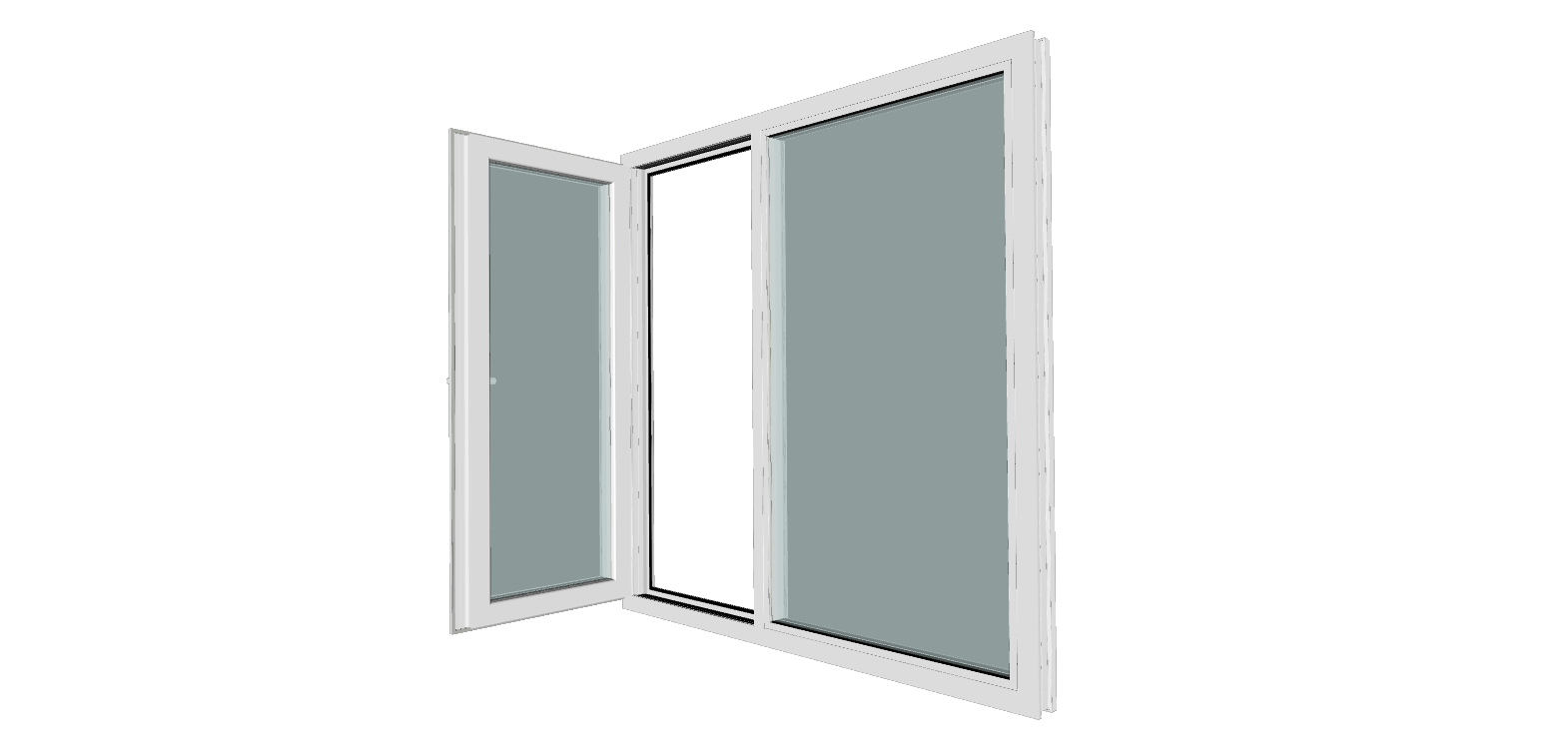 Fereastra termopan PVC, geam Clar + Low-E, alb, 5 camere, 120 x 100 cm ...