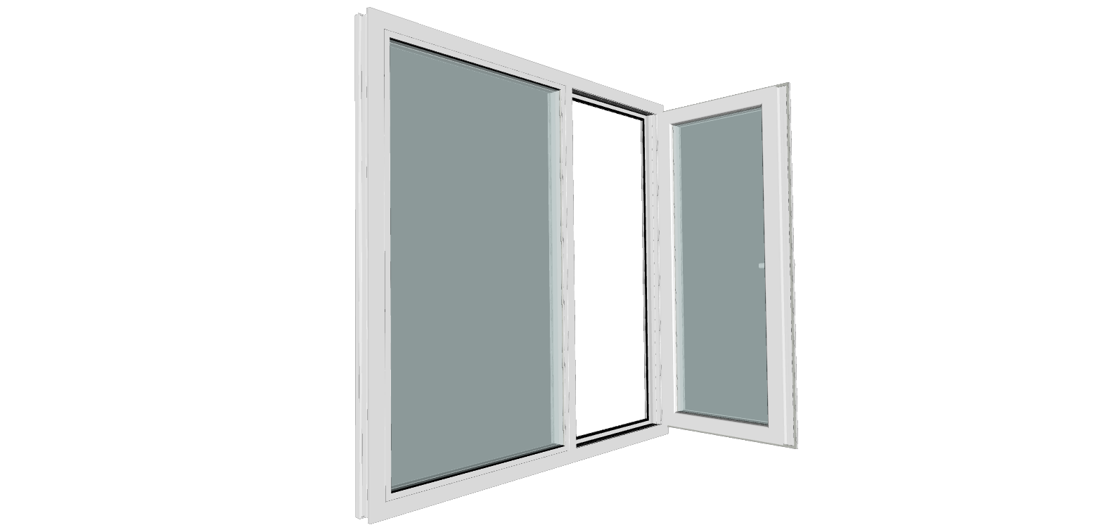 Fereastra termopan PVC, geam Clar + Low-E, alb, 5 camere, 120 x 100 cm ...