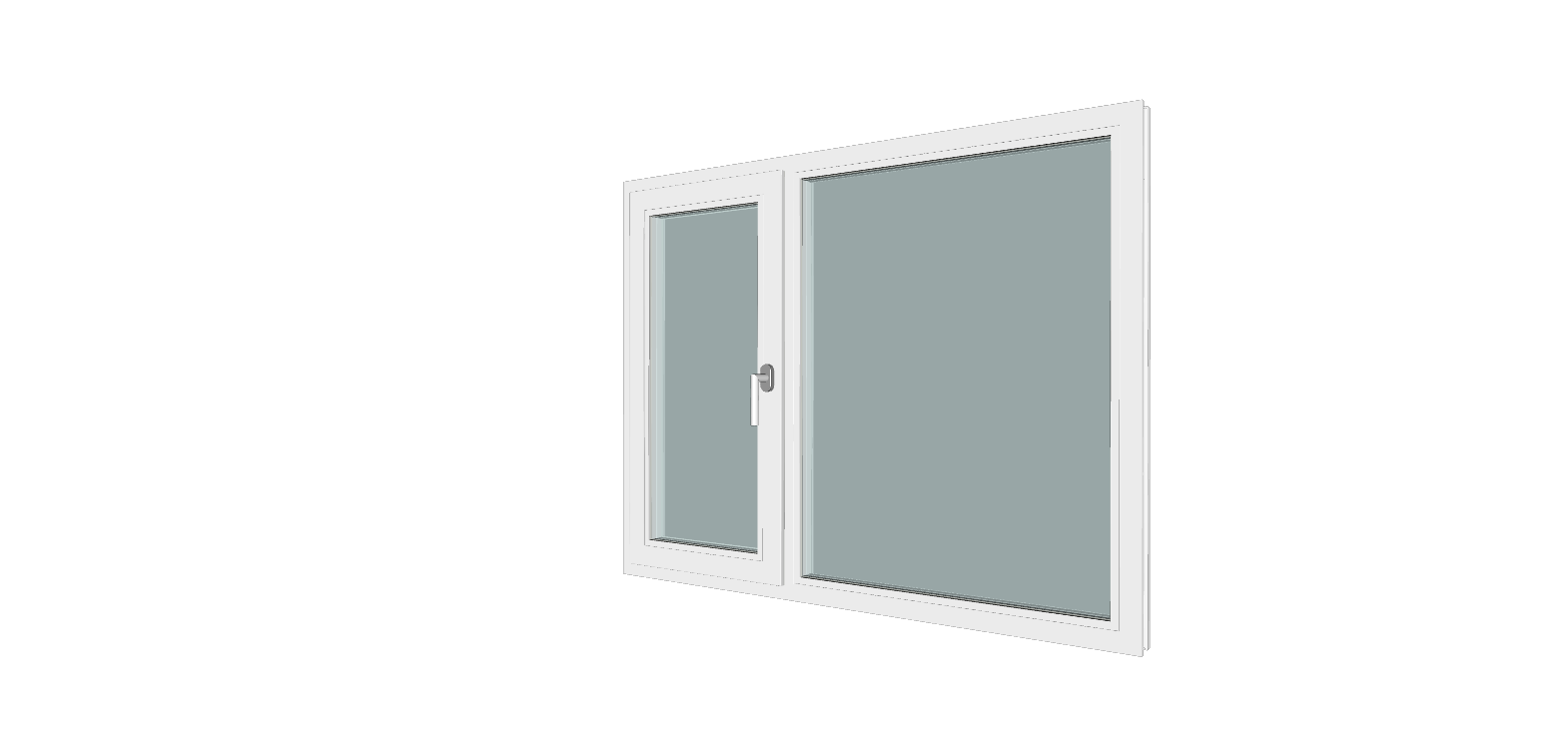 Fereastra termopan PVC, geam Clar + Low-E, alb, 5 camere, 146 x 116 cm ...