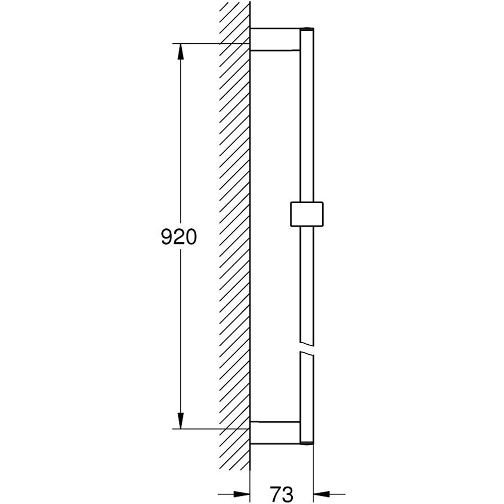 Bara pentru set de dus GROHE Euphoria Cube 27841000, 90 cm, glisor, crom