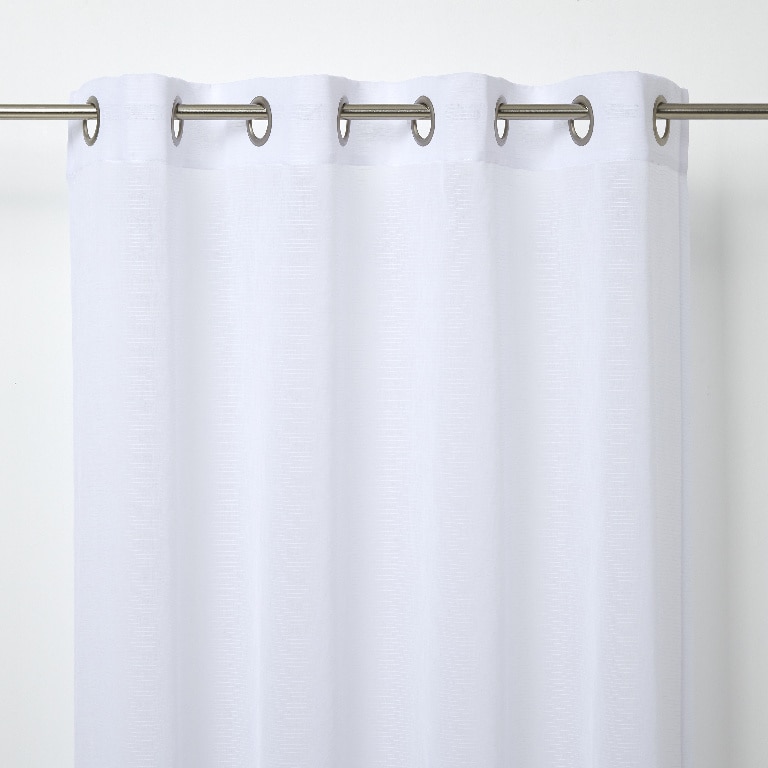 Perdea voal GOODHOME Huka, poliester, 140 x 260 cm, alb