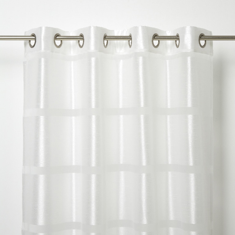 Perdea voal GOODHOME Dokkle, poliester, 140 x 230 cm, alb