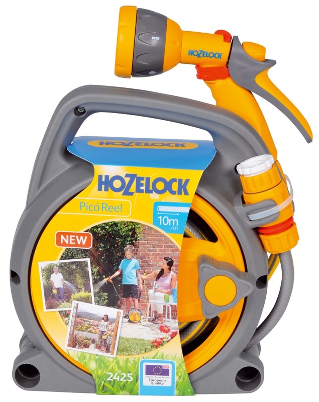 Rola derulator cu furtun si dispozitiv de stropit, 10 m Hozelock