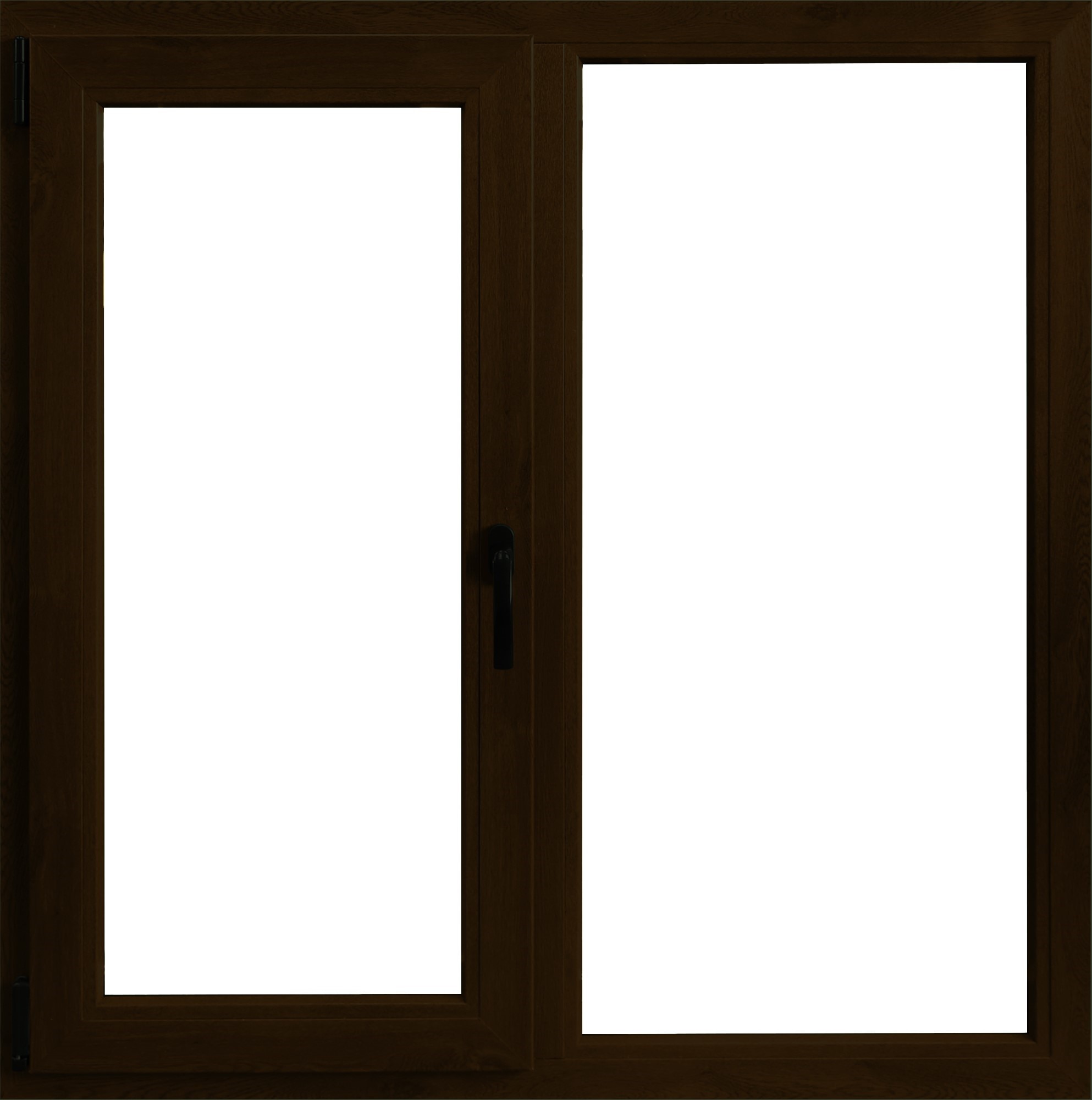 Fereastra termopan PVC, geam Float + Low-E, nuc, 6 camere, 146 x 116 cm ...