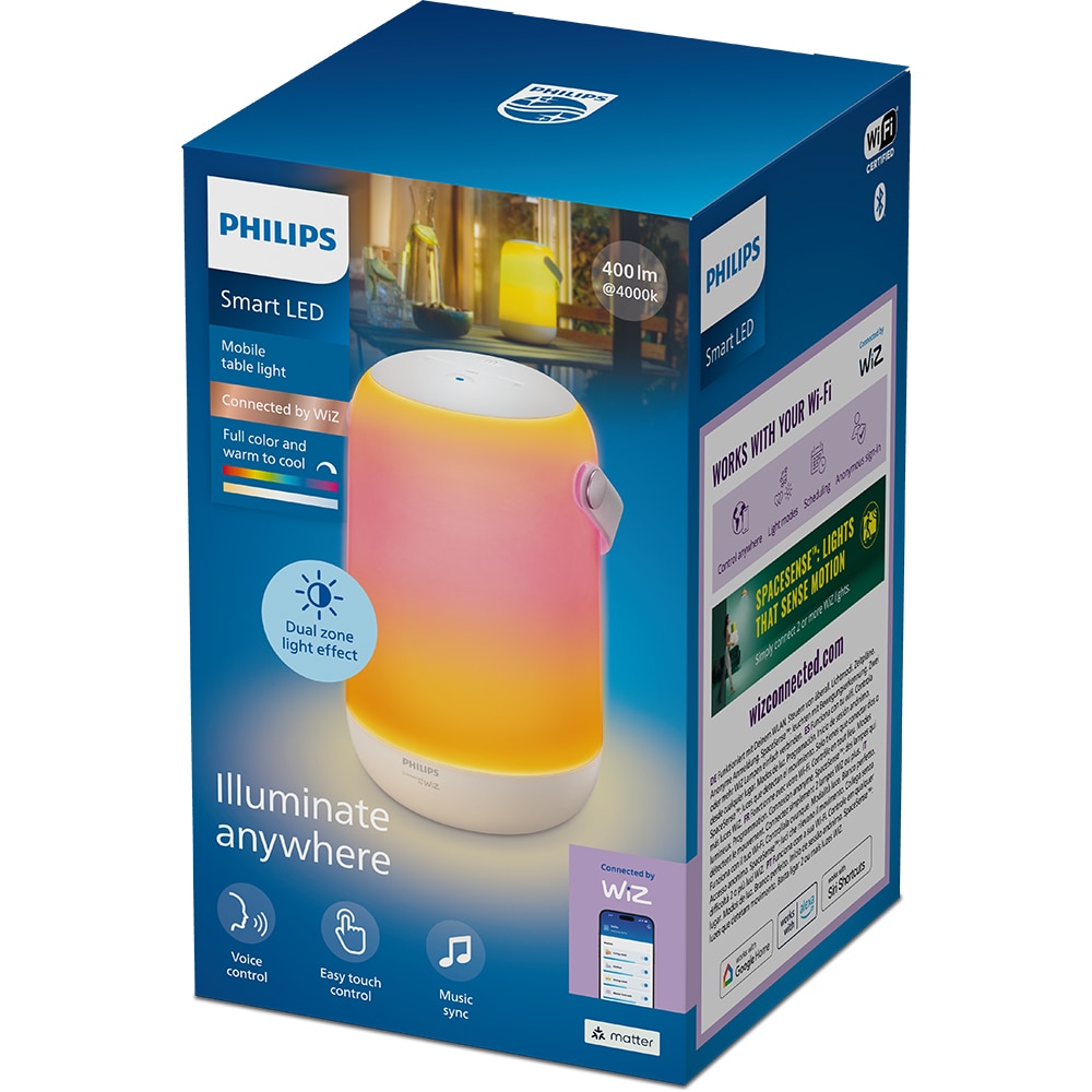 Lampa LED inteligenta PHILIPS 8721103160744, 13.5W, 400lm, RGBW, Wi-Fi ...