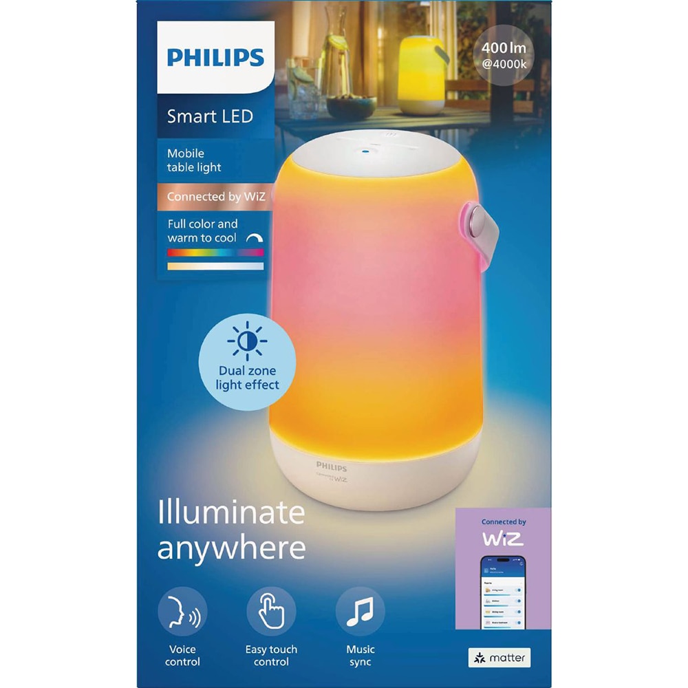 Lampa LED inteligenta PHILIPS 8721103160744, 13.5W, 400lm, RGBW, Wi-Fi ...