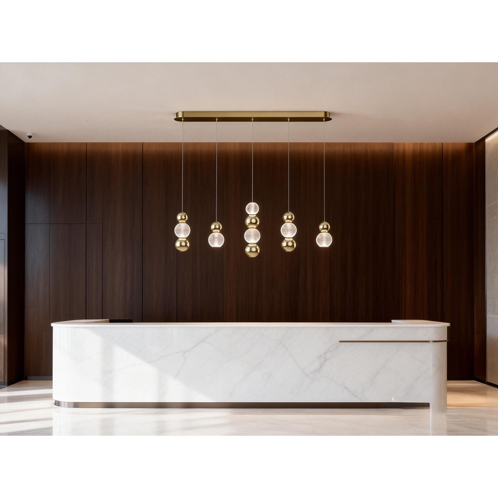 Lustra LED MYRIA MY10344GD, 32W, 2075.3lm, 4000K, IP20, auriu