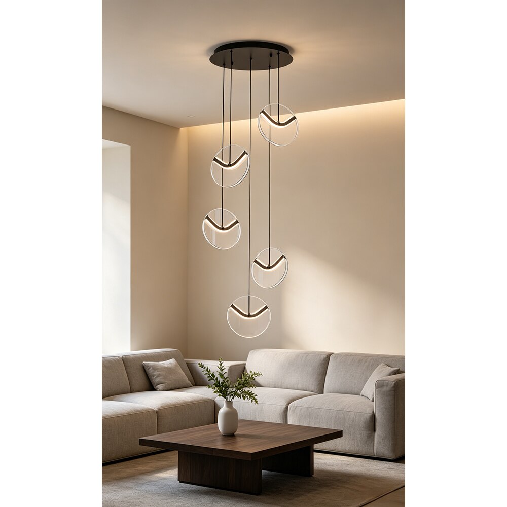 Lustra LED MYRIA MY10367BK, 32W, 1906lm, 4000K, IP20, negru