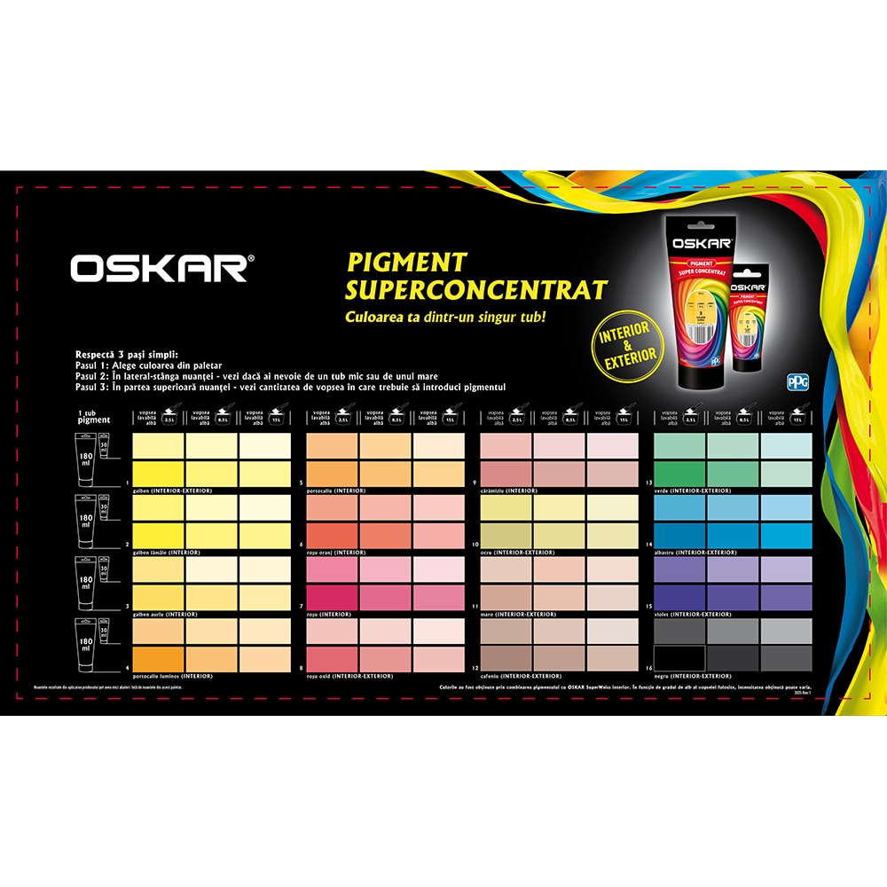 Pigment super concentrat OSKAR 15, interior/exterior, 180ml, violet