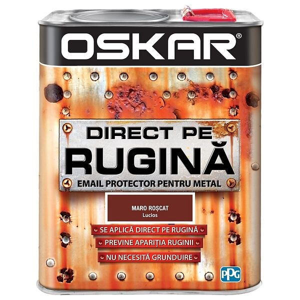 Email direct pe rugina, pentru metal, interior/exterior, culoare roscat ...