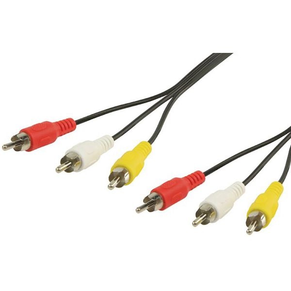 Cablu audio VALUELINE, RCA - RCA,1.5m, negru