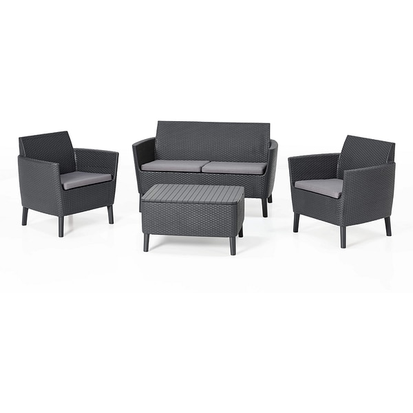 Set mobilier gradina Keter, 4 piese, perne, antracit
