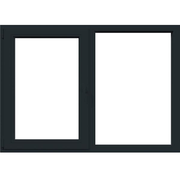 Fereastra termopan PVC, geam Float + Low-E, gri, 6 camere, 156 x 116 cm ...