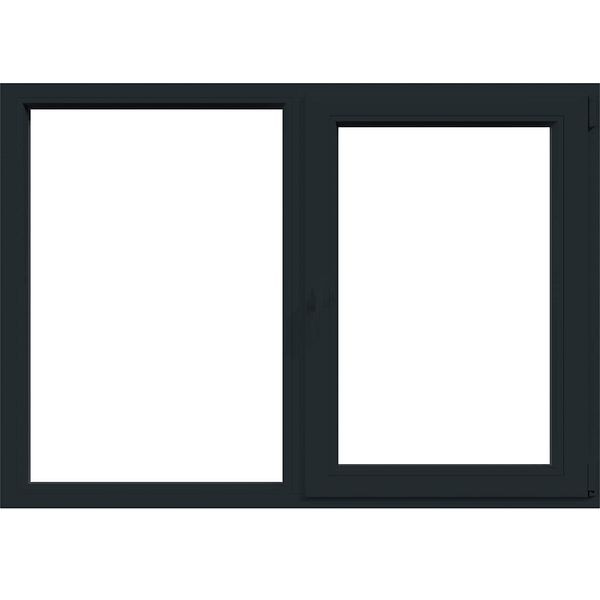 Fereastra termopan PVC, geam Float + Low-E, gri, 6 camere, 116 x 156 cm ...