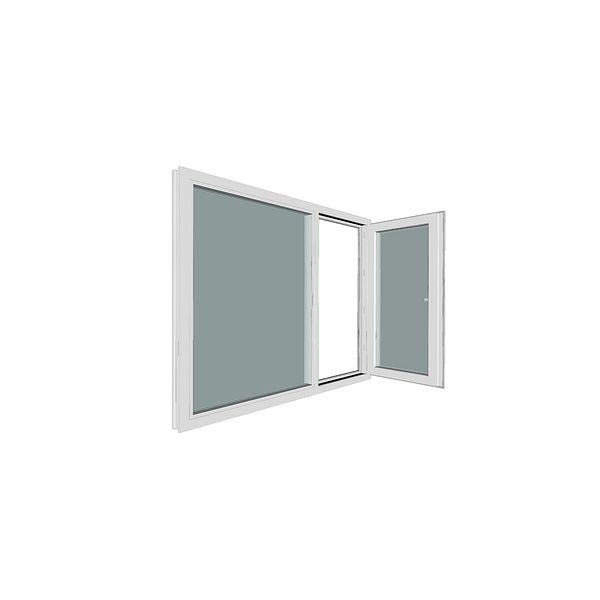 Fereastra termopan PVC, geam Clar + Low-E, alb, 5 camere, 146 x 116 cm ...