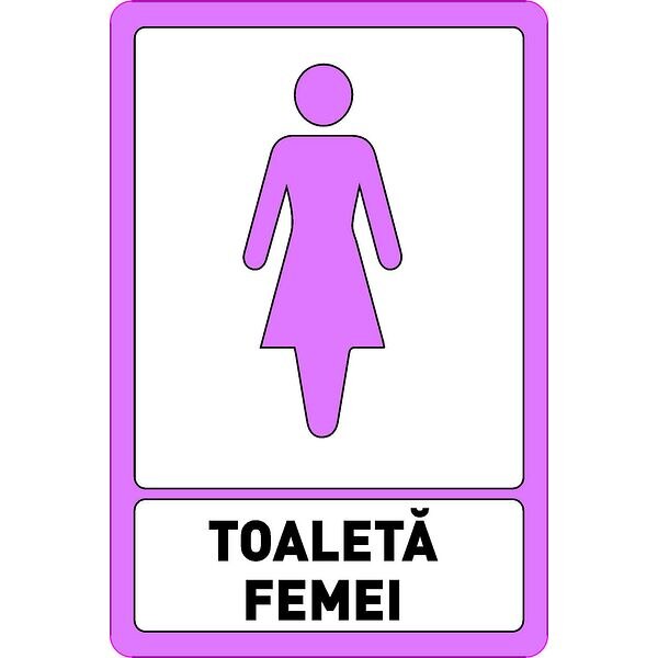 Indicator Toaleta Femei, 14.5x10cm PVC