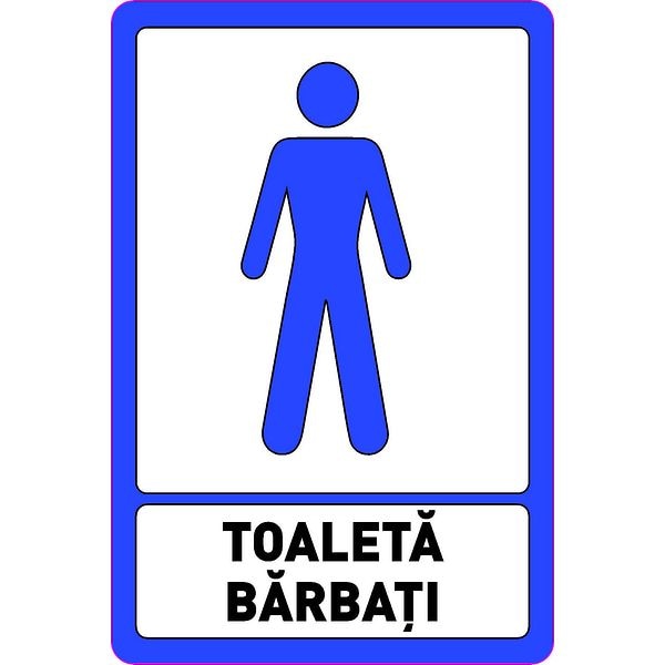Indicator Toaleta Barbati, 14.5x10cm PVC