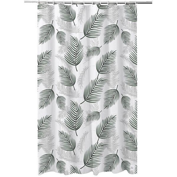 Perdea dus FRANDIS 195079, Feuilles, poliester, 180 x 200 cm, alb