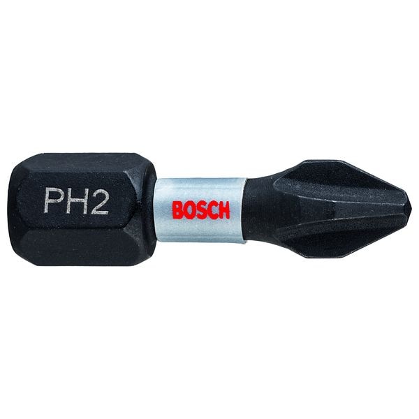 Set 2 biti Bosch PH2, otel S2, zona extinsa de torsiune, Impact Control