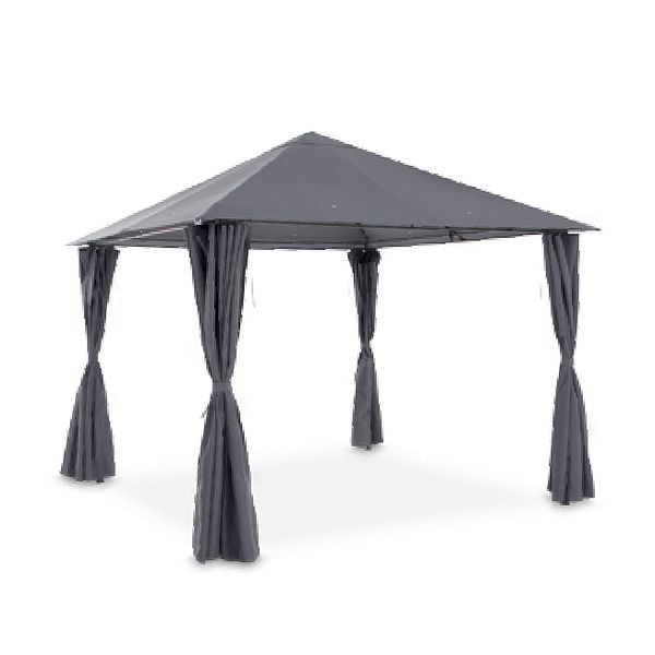 Pavilion gradina BLOOMA Shamal, otel, 300 x 300 cm, gri inchis