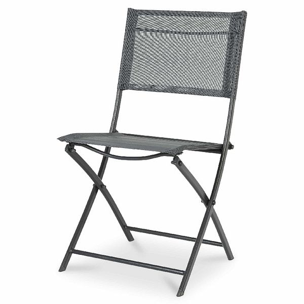 Scaun terasa GOODHOME Saba, otel, 50 x 46.5 x 84.5 cm, gri