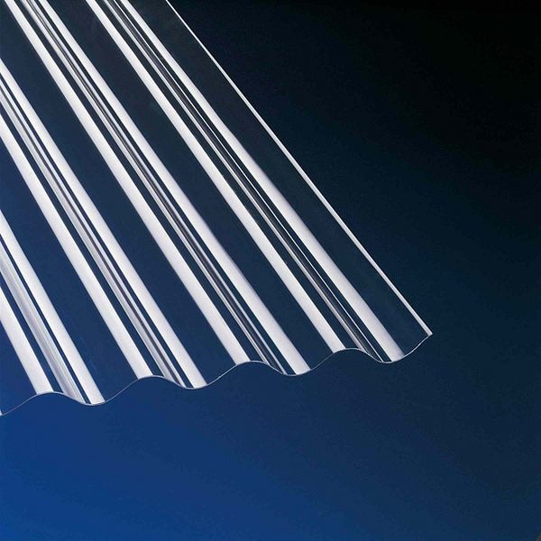 Placa ondulata PVC, transparent, 200 x 90 cm Gutta