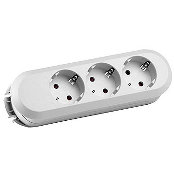 Prelungitor standard BACHMANN Smart, 3 prize, alb