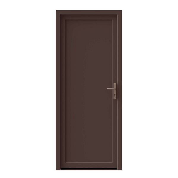 Usa de exterior pentru casa, PVC, nuc, stanga, 205 x 90 cm