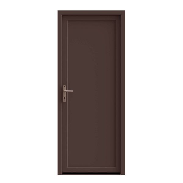 Usa de exterior pentru casa, PVC, nuc, dreapta, 205 x 90 cm