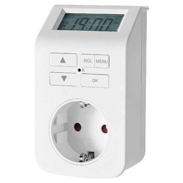 Priza programabila digitala, 3000W, 16A, policarbonat, alb