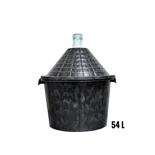 Damigeana sticla 54 L, cu suport PVC