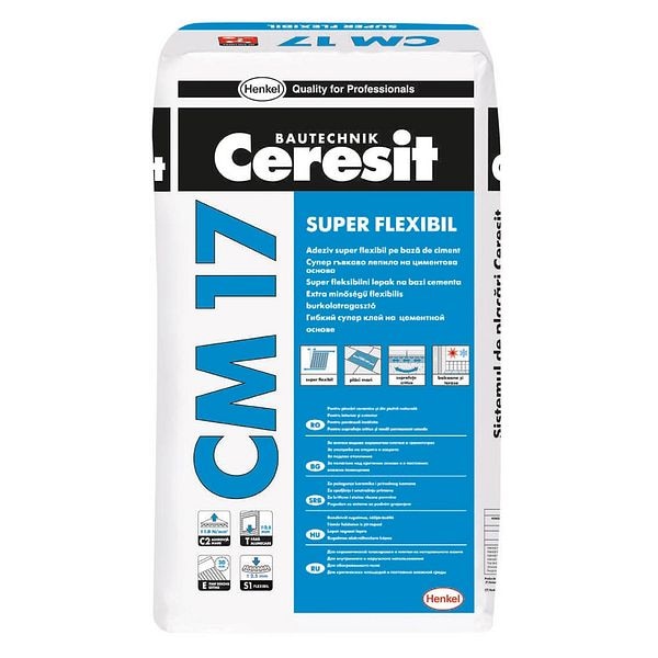 Adeziv pentru faianta si gresie, gri, 25 kg Henkel Ceresit CM17