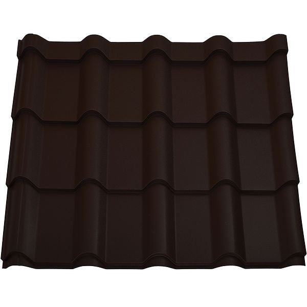 Tigla metalica, Maro, RAL 8019, 0,5 mm x 189 x 118,5 cm, structurat, 2 ...