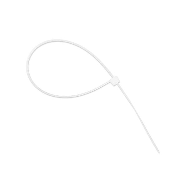 Colier cablu, 250 x 3.6 mm, alb, set 100 bucati