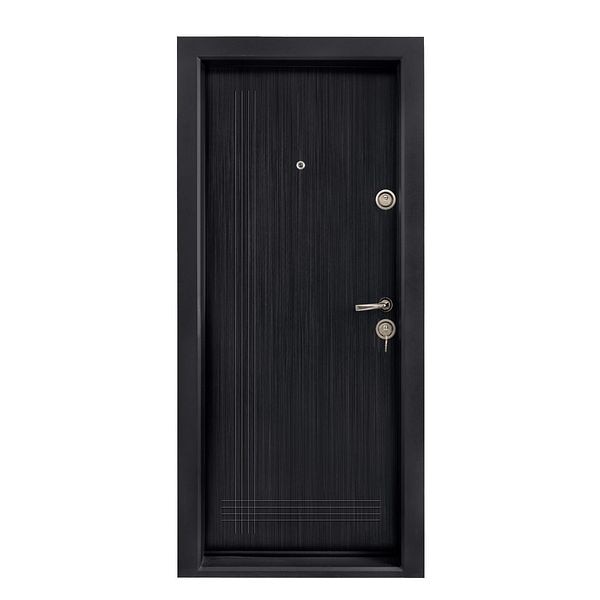 Usa de intrare pentru apartament, MDF, Negru perlat, fara geam, Dreapta ...