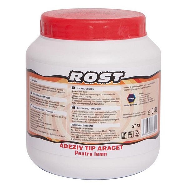 Adeziv aracet pentru lemn, alb, 0.8 L Rost