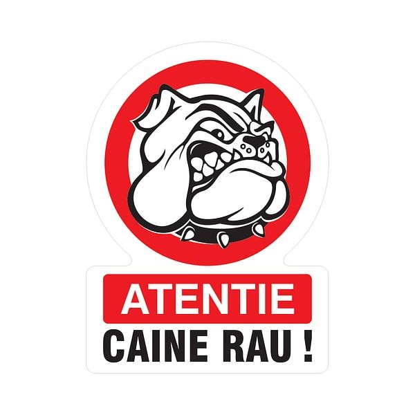 Indicator Atentie Caine Rau Creative Sign