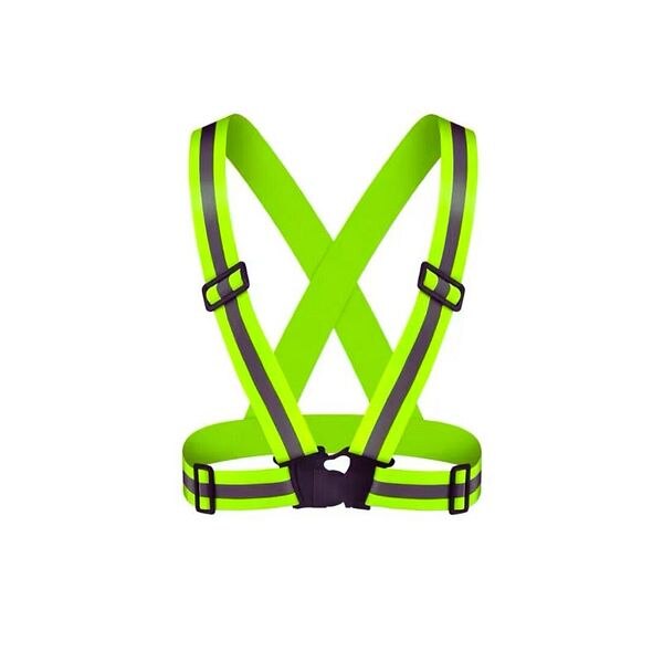 Ham reflectorizant pentru constructii, verde/galben, universal