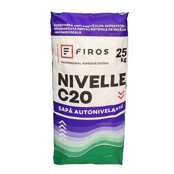Sapa autonivelanta, gri, 25 kg, Firos Nivelle C20