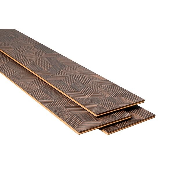 Parchet laminat 12 mm, maro, acoperire per cutie 1.368 mp, AC4, HDF • AGT