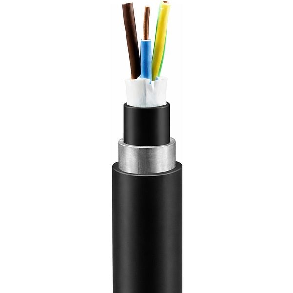 Cablu electric OMNICABLE, CYABY-F, 3 x 6mm2, negru, metru