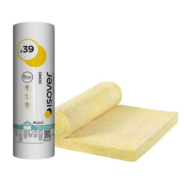Vata minerala de sticla 19,2 mp, 0,039 W/mK, 800 x 120 x 5 cm Isover